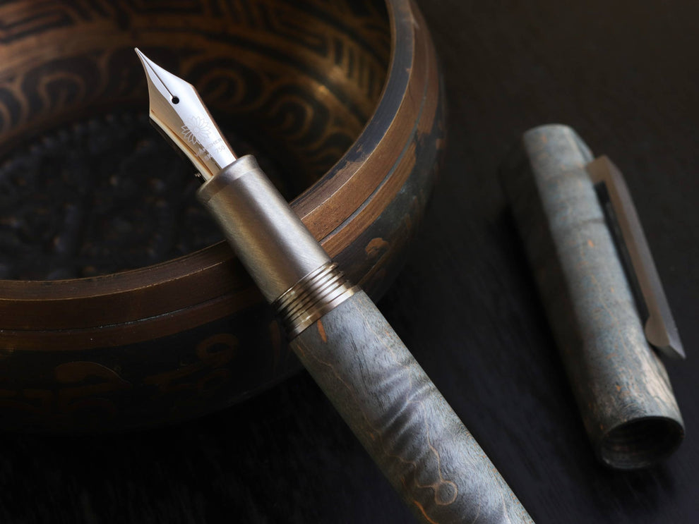 WANCHER Olympus Titan - Nocturne Gray Fountain Pen (Stabilized Wood)