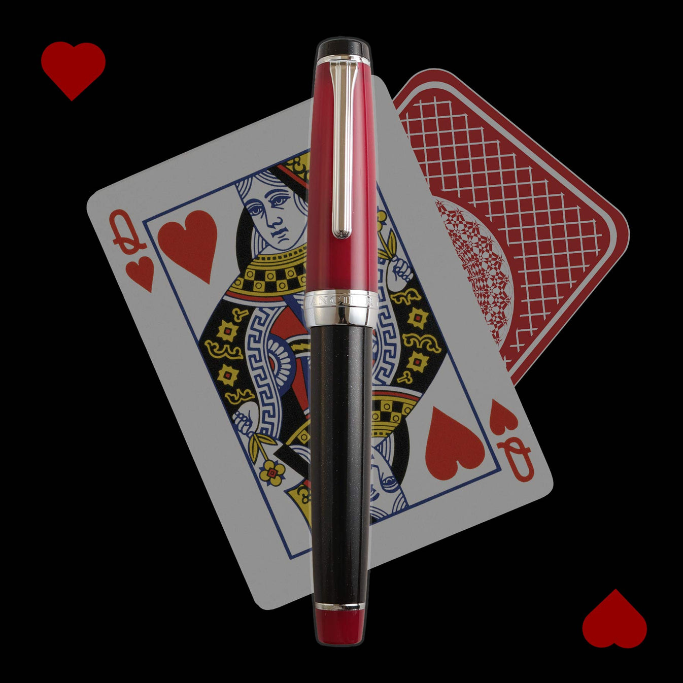 Wancher Queen of Hearts Fountain Pen – Luxury 18K Gold Nib Writing ...