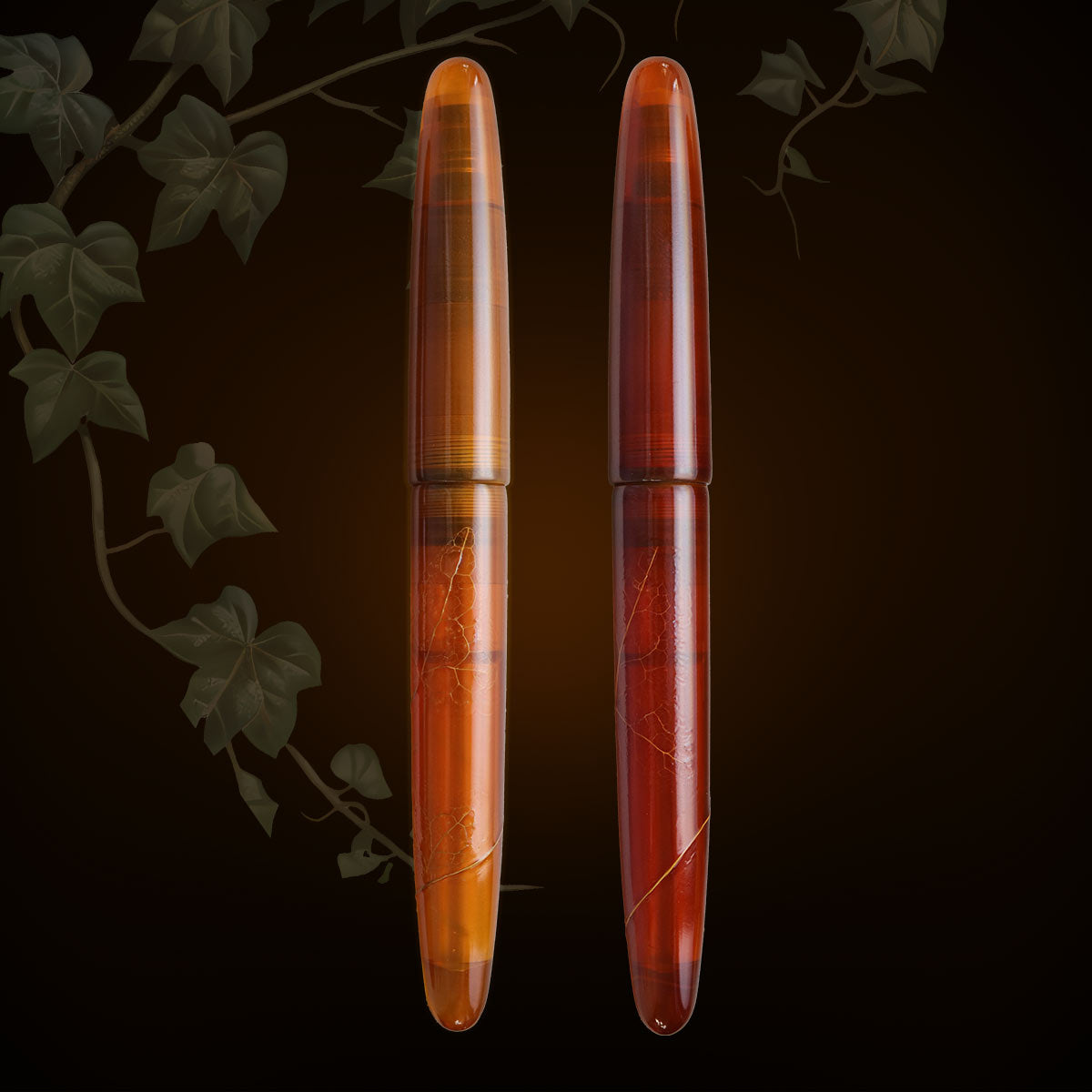 Wancher Fountain Pen Tamesukashi Toumei Kiei Ivy